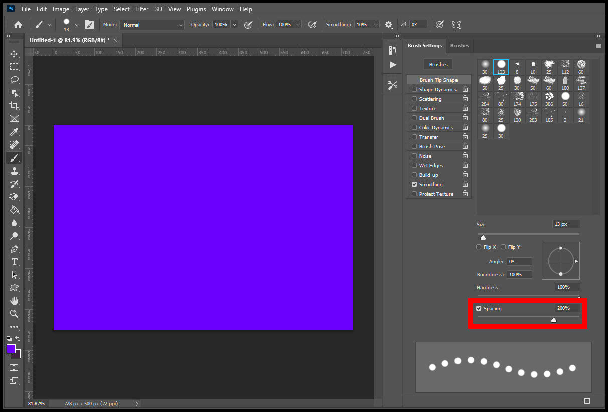 How to Make Dotted Lines in Photoshop 2022 - Techozu