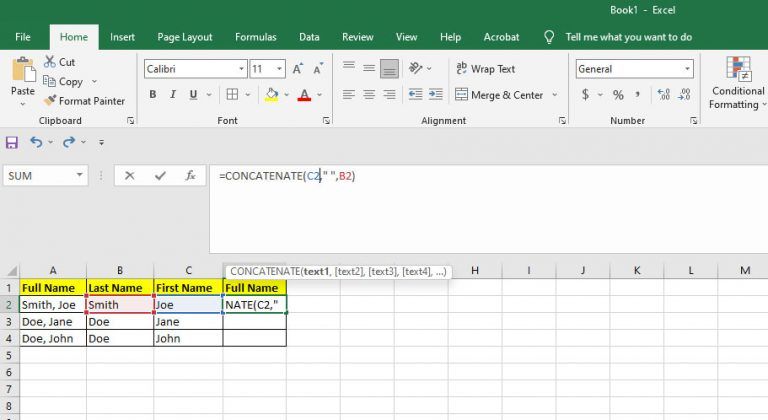 How to Combine Names in Excel - Techozu
